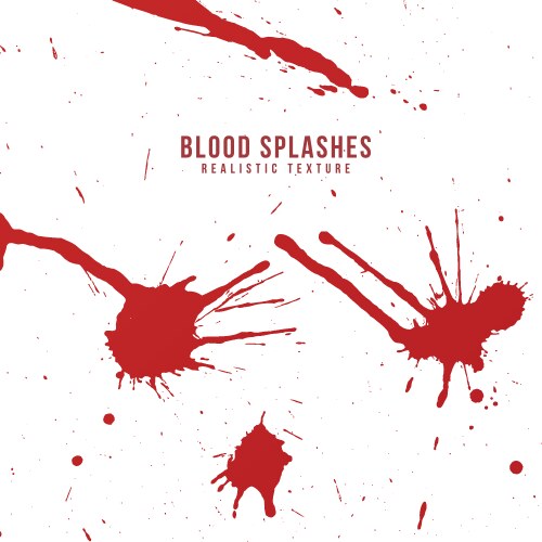 Blood blots realistic set Royalty Free Vector Image