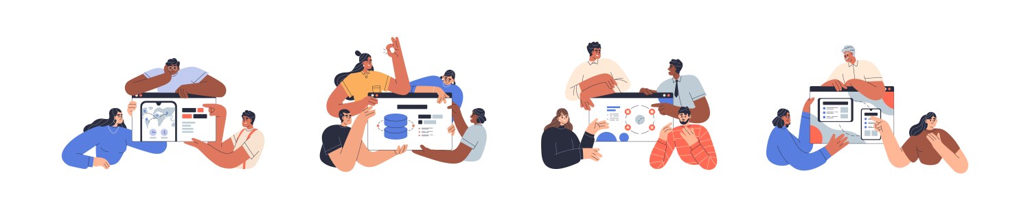 Project management technology integration Vector Image