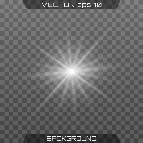 Star light white shine glow sparks effect Vector Image