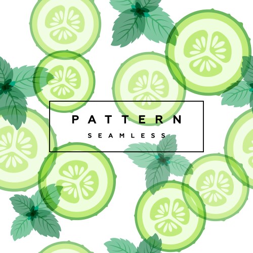 Fresh mint seamless pattern Royalty Free Vector Image