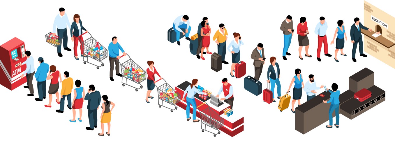 People Queue Vector Images (over 5,300)