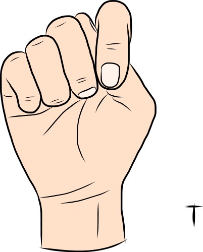 Sign Language Letter T Vector Images (over 500)
