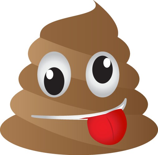 Pile of poo emoji shit icon smiling face Vector Image