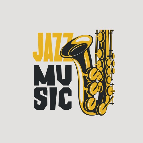 Saxophone graphic design Royalty Free Vector Image