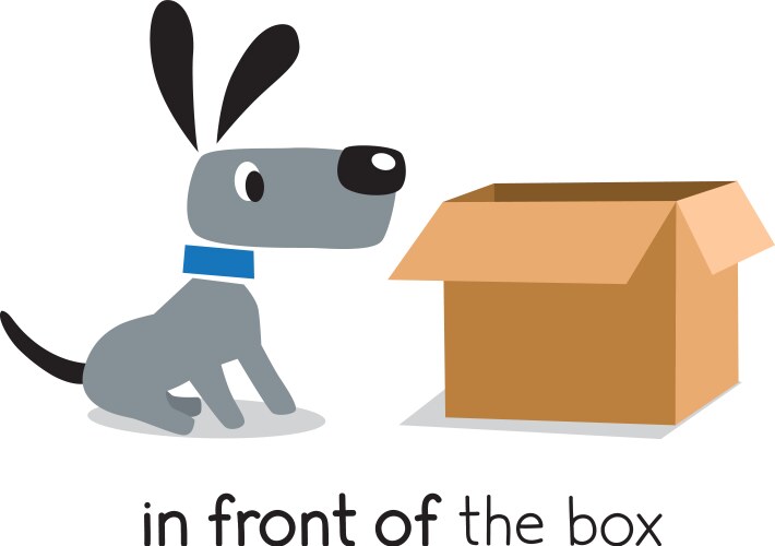 Dog Prepositions Vector Images (over 130)