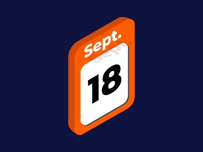 September 18 Calendar Vector Images (over 110)