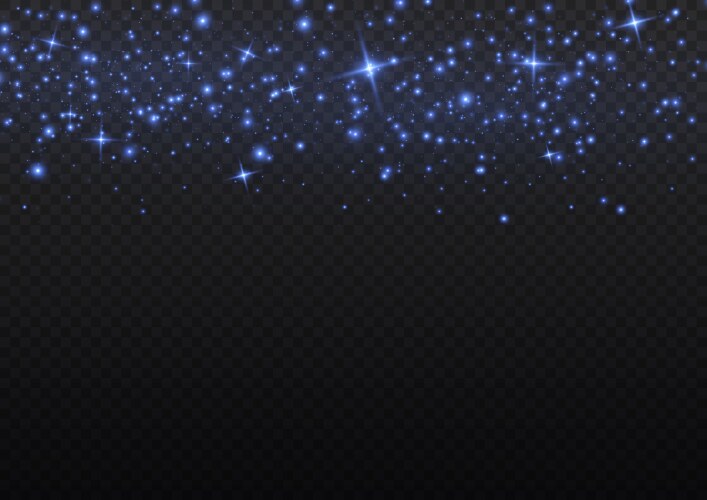 Blue glittering star dust Royalty Free Vector Image