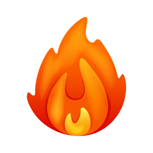 3d fire flame Royalty Free Vector Image - VectorStock