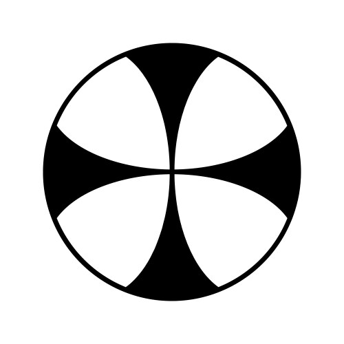 Cross in circle icon simple symbol Royalty Free Vector Image