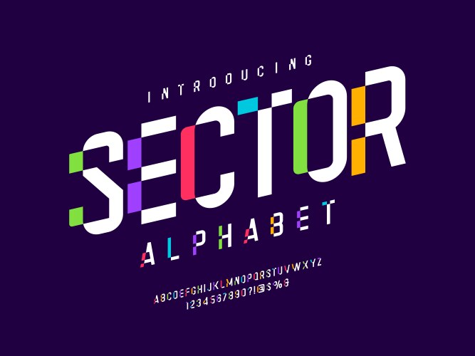 Abstract font Royalty Free Vector Image - VectorStock