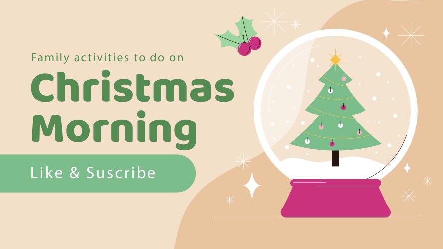 Christmas season youtube thumbnail Royalty Free Vector Image