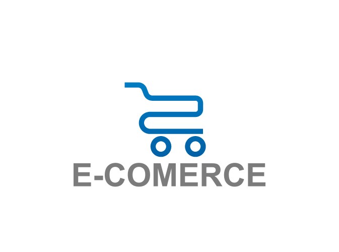 Modern ecommerce store logo Royalty Free Vector Image