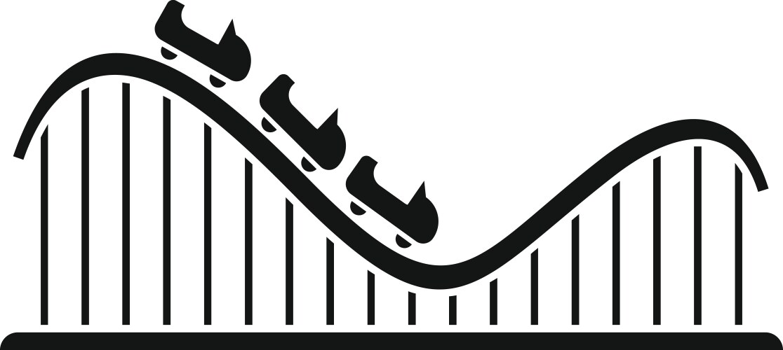 Roller coaster track on white background Vector Image