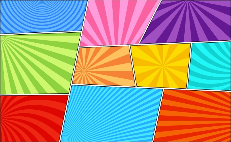 Comic page frame funny superhero comics book Vector Image