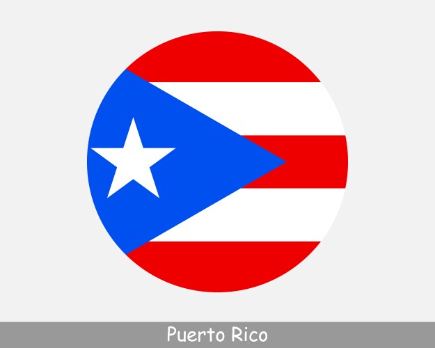 Puerto Rico Flag Round Vector Images (over 100)