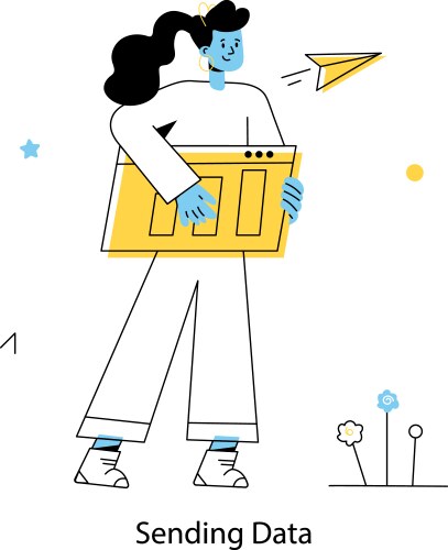 Sending report Royalty Free Vector Image - VectorStock