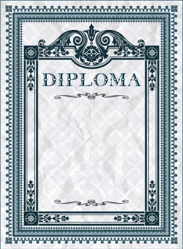 Vertical template of diploma Royalty Free Vector Image