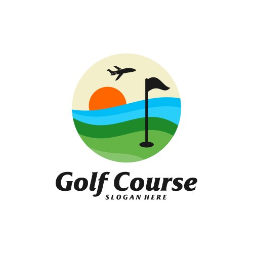 Golf course logo design template – Royalty-Free Vector | VectorStock