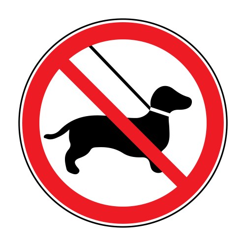 No dog sign Royalty Free Vector Image - VectorStock