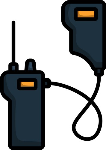 Police radio Royalty Free Vector Image - VectorStock