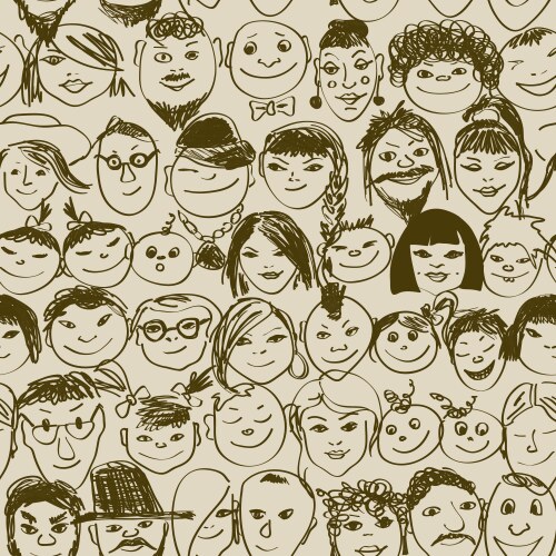 Cartoon Crowd People Vector Images (over 18,000)
