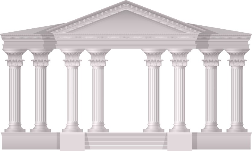 Realistic white antique column Royalty Free Vector Image
