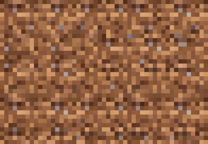 Pixel minecraft style land block background Vector Image