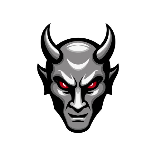 Skull character design logo Royalty Free Vector Image