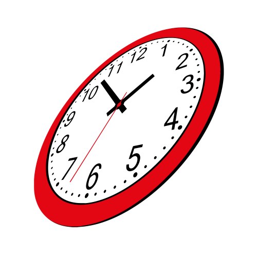 Melting watches deformed wall clock Royalty Free Vector