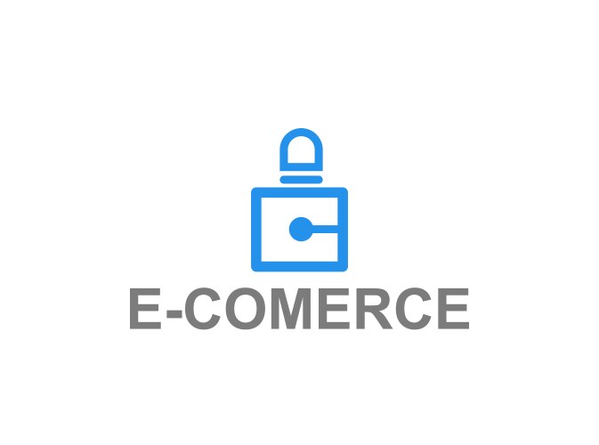 Modern ecommerce store logo Royalty Free Vector Image