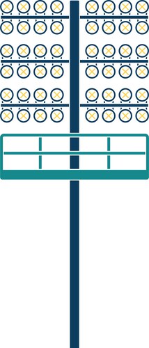 Stadium Light Pole Vector Images (41)