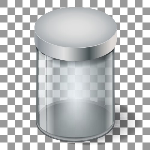 White cylinder isolated transparent background Vector Image