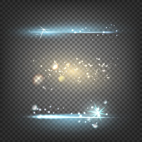 Twinkle lens flares glare lighting effects Vector Image