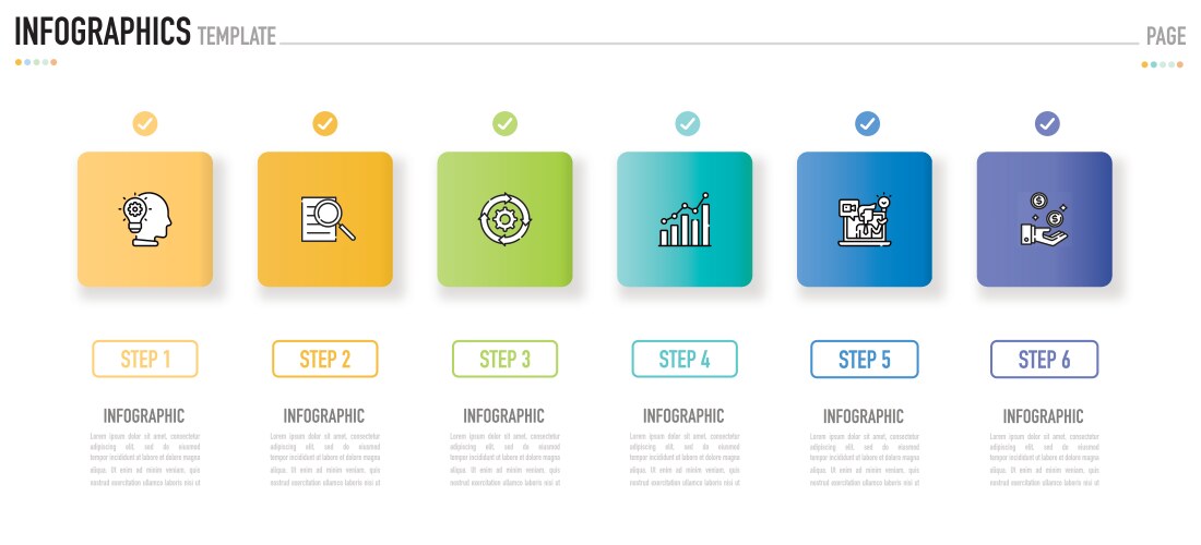 Rectangular and semicircular infographic Vector Image