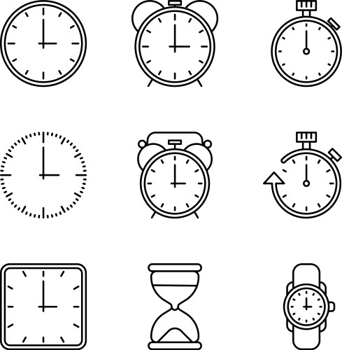 Clock face cartoon educational worksheet Vector Image