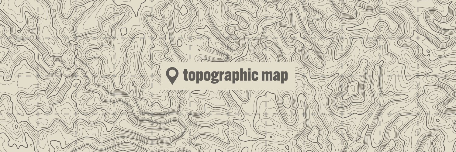 Topographic map with contour lines geographic Vector Image