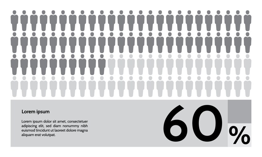 Aging population infographic Royalty Free Vector Image
