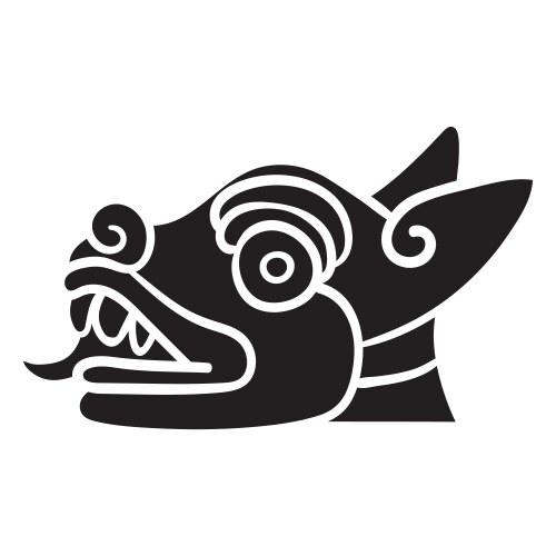 Aztec civilization symbol Royalty Free Vector Image