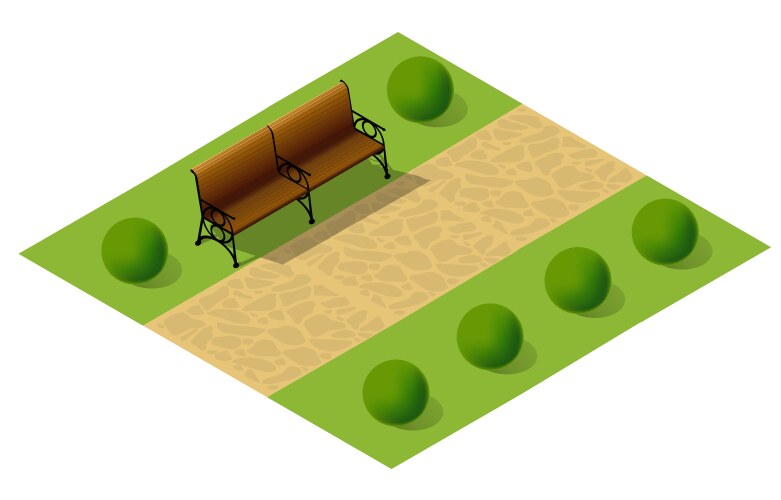City quarter top view landscape isometric 3d Vector Image