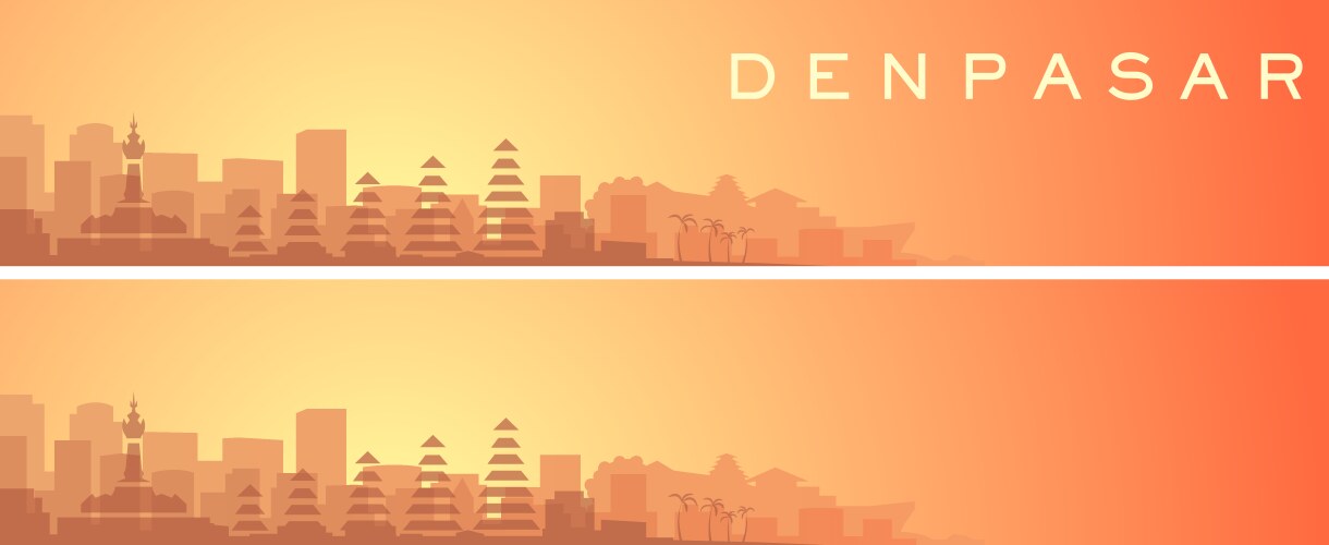 Jakarta skyline event banner Royalty Free Vector Image