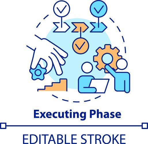 Monitoring and controlling phase concept icon Vector Image