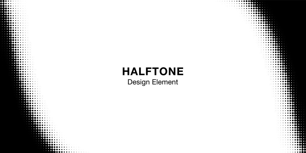 Halftone frame banner halftone corner frame Vector Image