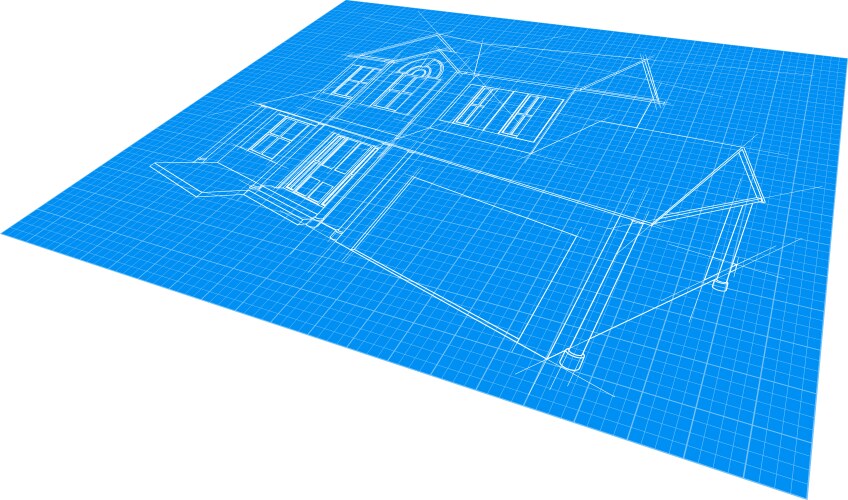 House blueprint Royalty Free Vector Image - VectorStock
