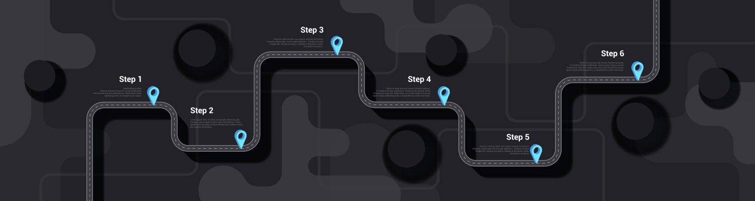 Road trip and journey route winding Royalty Free Vector