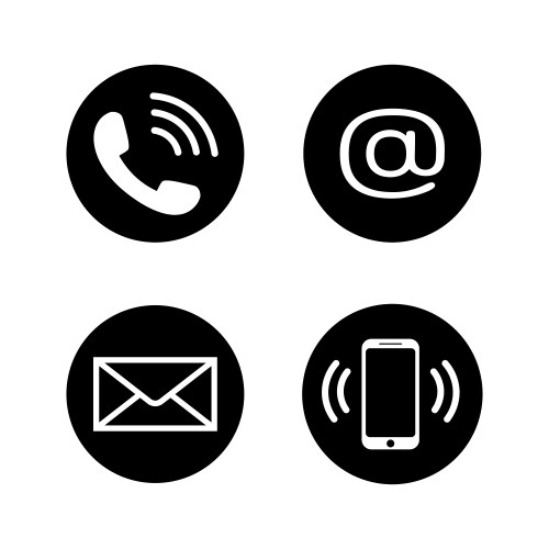 Phone icon telephone mobile and call symbols set Vector Image