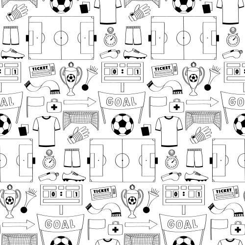 Football doodle set Royalty Free Vector Image - VectorStock