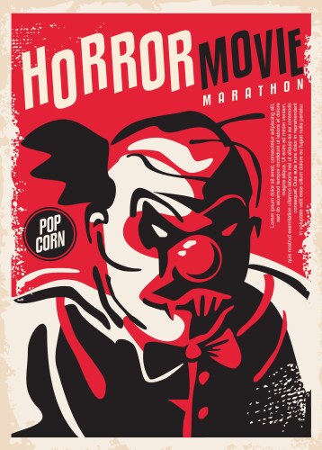 Horror movie production business logo design Vector Image