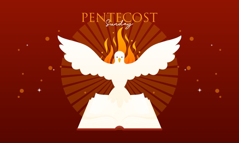 Pentecost sunday holy spirit celebration Vector Image