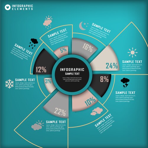Abstract flow chart infographics Royalty Free Vector Image