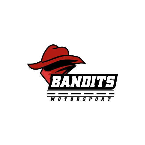 Man bandit mafia cowboy head silhouette logo Vector Image